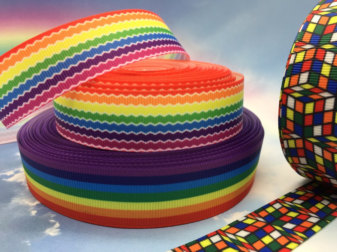 Rainbow Grosgrain Ribbon 7/8 22mm, Choice of 3 Yards or 5 Yards - Etsy