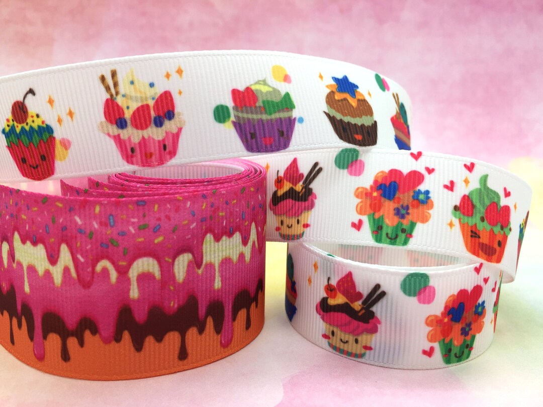 Cupcake Ribbon Melting Ice Cream Ribbon 1 Yard of Each - Etsy