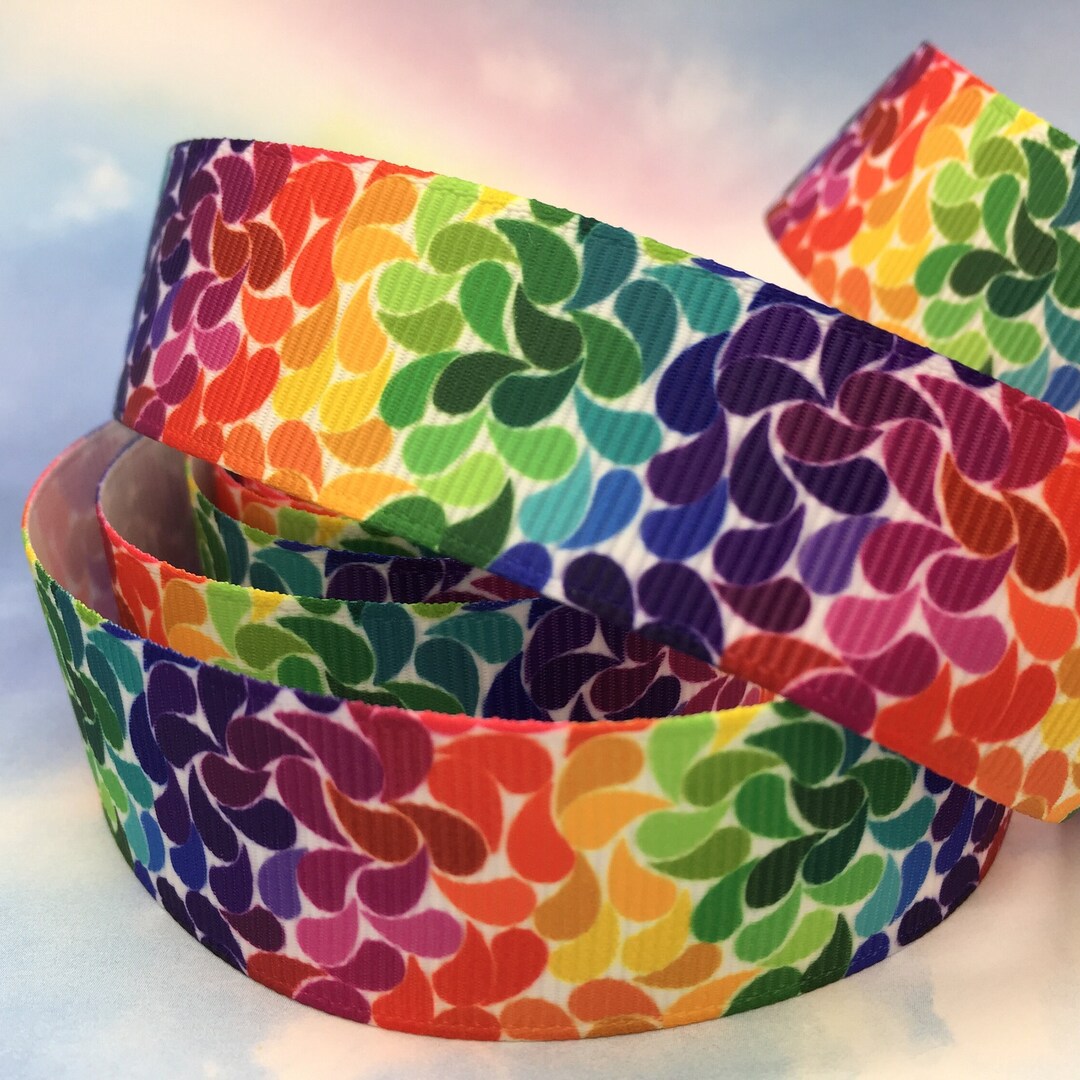 Rainbow Grosgrain Ribbon 7/8" 22mm, 2 Yards - Etsy