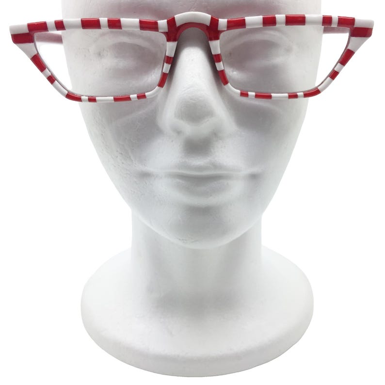 Christmas Candy Cane Reading Glasses, Holiday Readers, Santa Belt ...