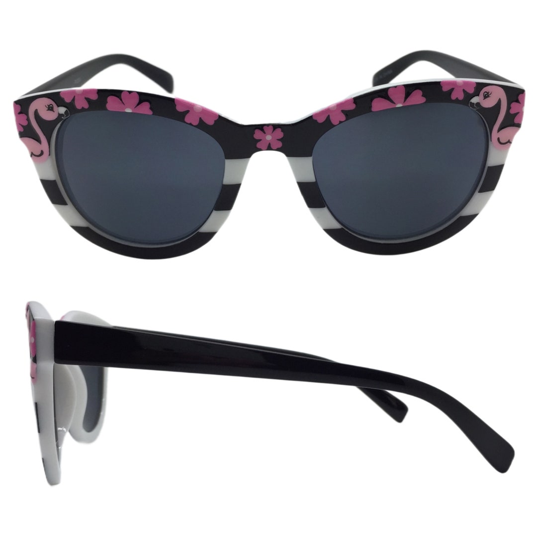 Flamingo Flower Cat Eye Sunglasses Etsy