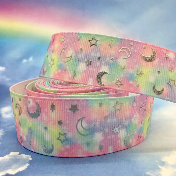 Moon and Stars Ribbon - Etsy