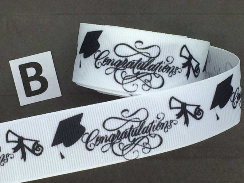 Graduation Grosgrain Ribbon 1 25mm Congratulations - Etsy
