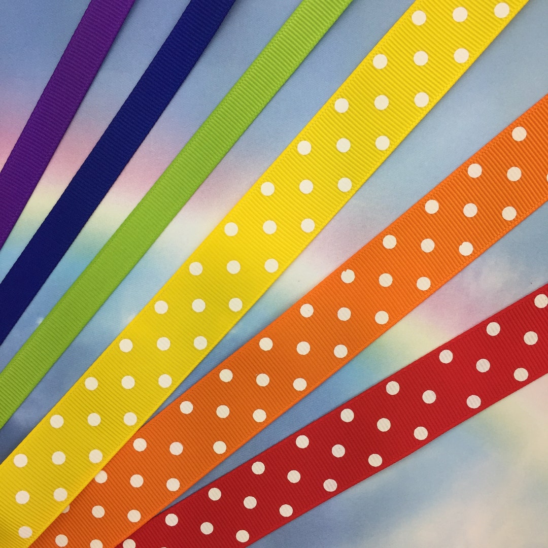 Rainbow Grosgrain Ribbon Set Includes 1 Yard of Each (6 Total Yards) - Etsy