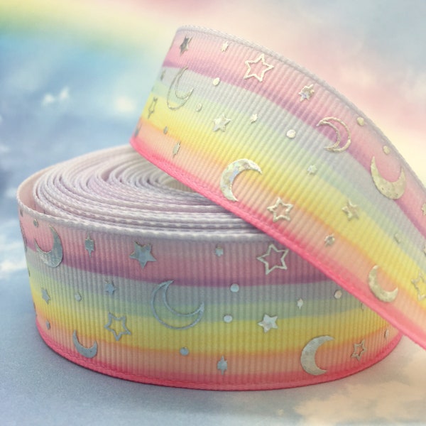 Moon and Stars Ribbon - Etsy