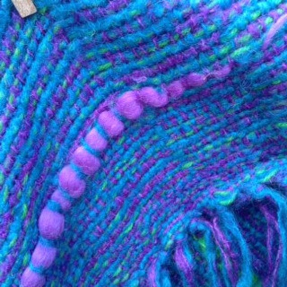 Handwoven wearable fiber art - Gem