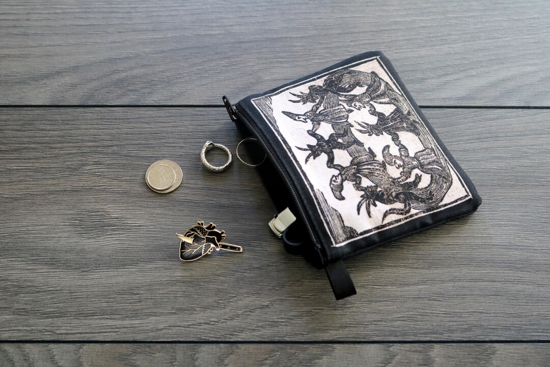 Witches and Devils Dancing in a Circle - Lined Twill Coin Purse ...