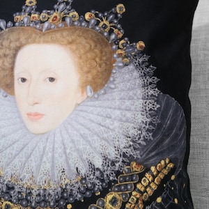 The Ermine Portrait of Queen Elizabeth I - 14" X 20" Velveteen Pillow ...