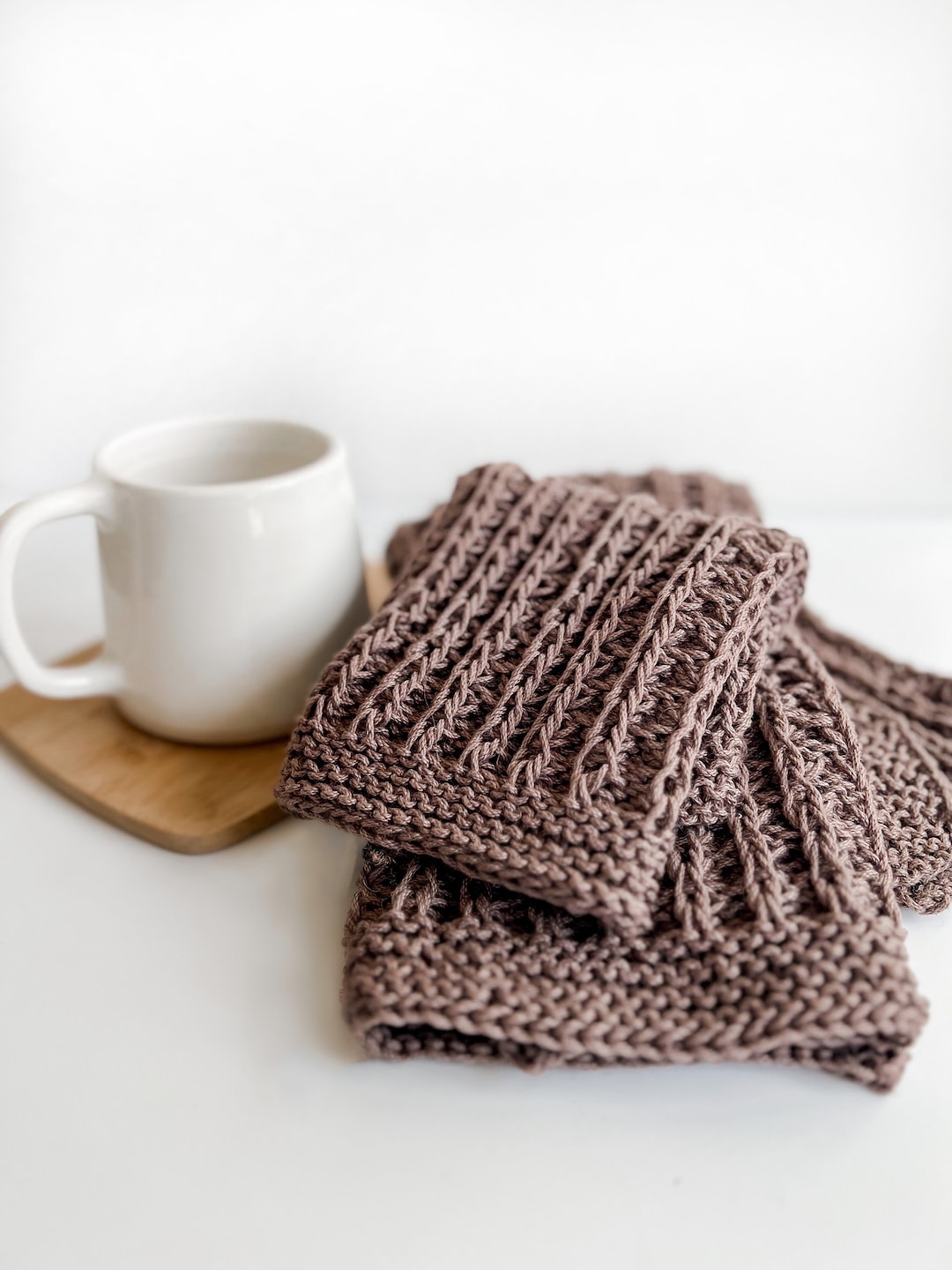 Knitting Pattern | Knit Ribbed Kitchen, Bath Cloth + Towel Set | THE ...