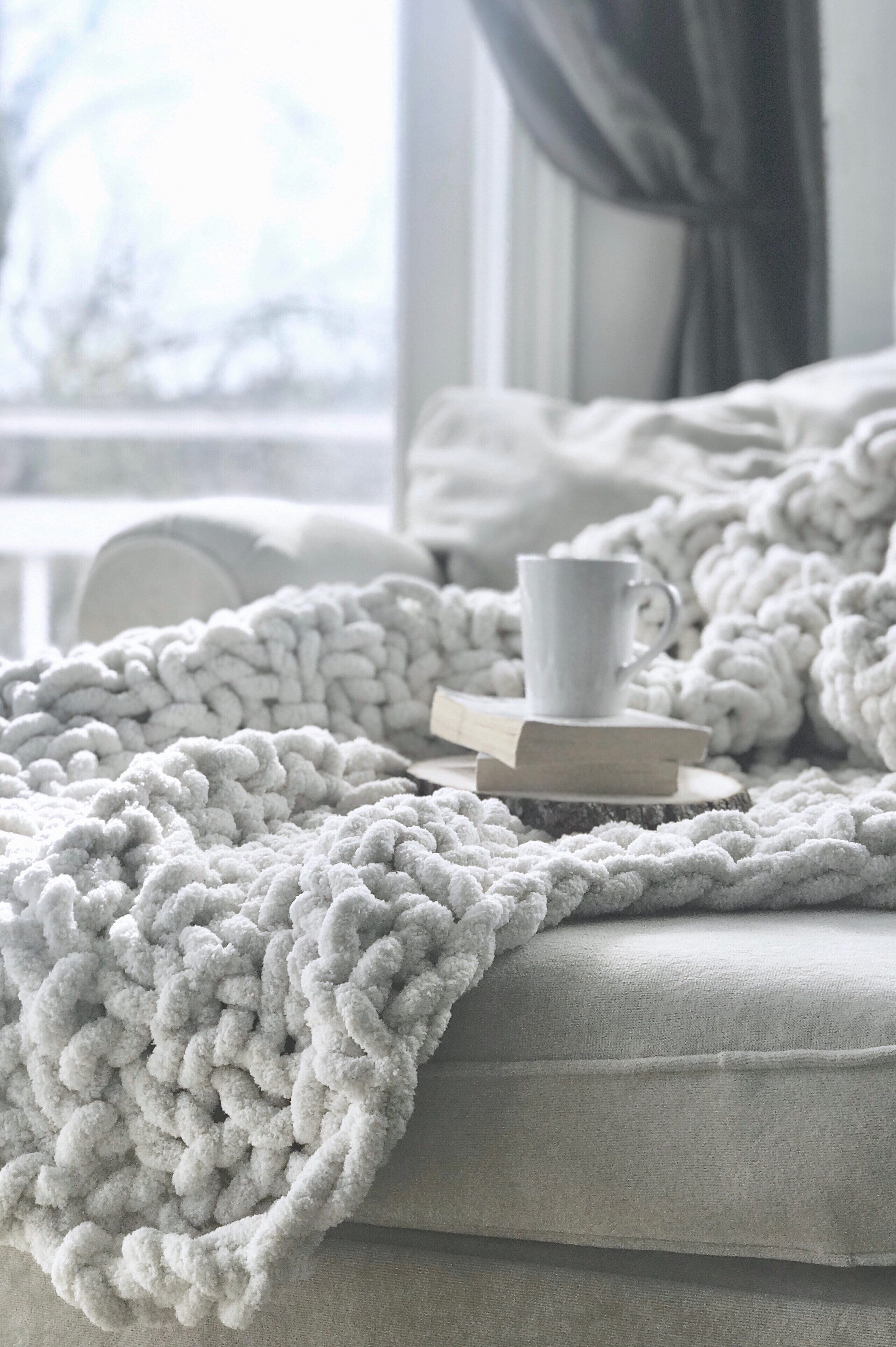Knitting Pattern Jumbo Knit Textured Throw Blanket THE - Etsy