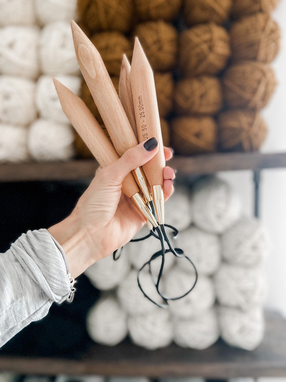 Jumbo Circular Birch Wood Knitting Needles Size 25mm / US 50 | Etsy