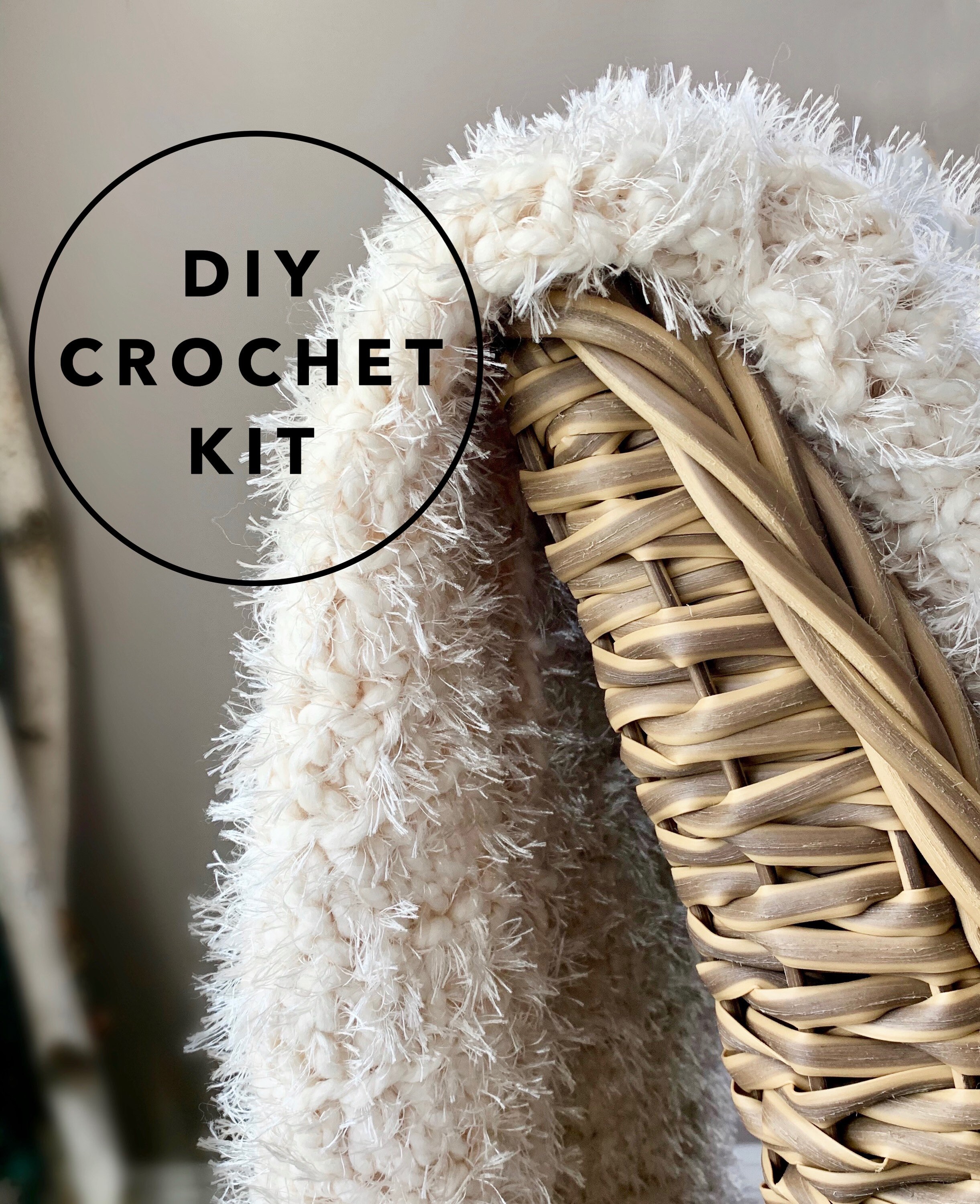 DIY Crochet Kit Faux Fur blanket Throw THE PELOSA 3 | Etsy