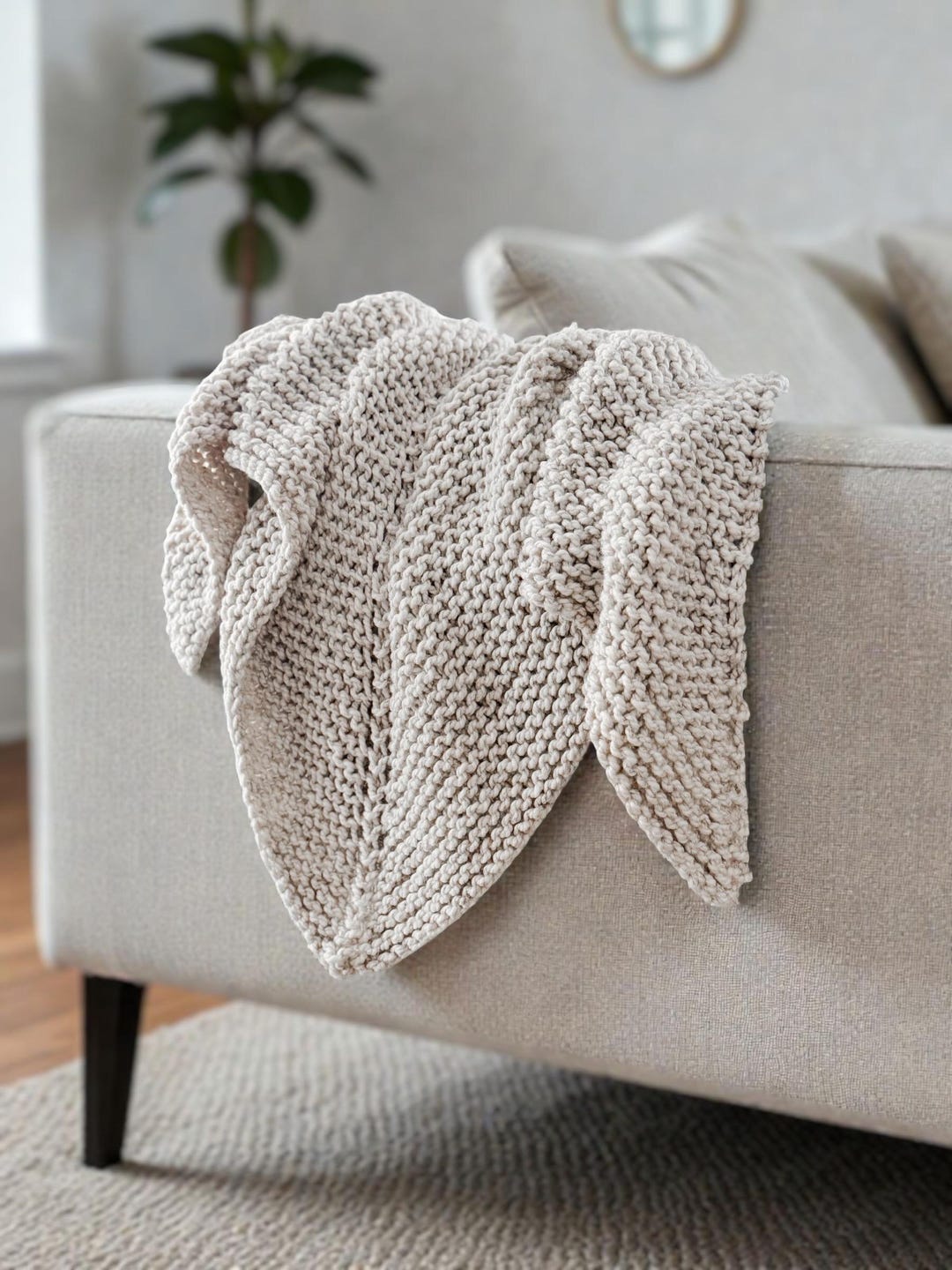 Knitting Pattern | Triangle Eyelet Shawl Wrap Scarf | THE STOLA - Etsy