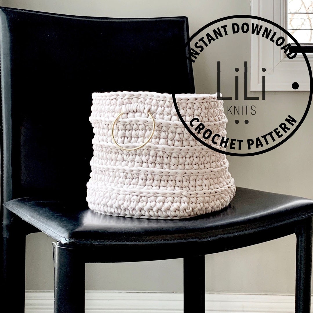 Crochet Pattern Modern Ribbed Basket THE CESTINO - Etsy