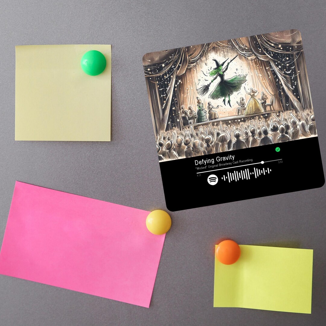 Defying Gravity Porcelain Magnet, Square - Musical Theatre Lover Gift ...