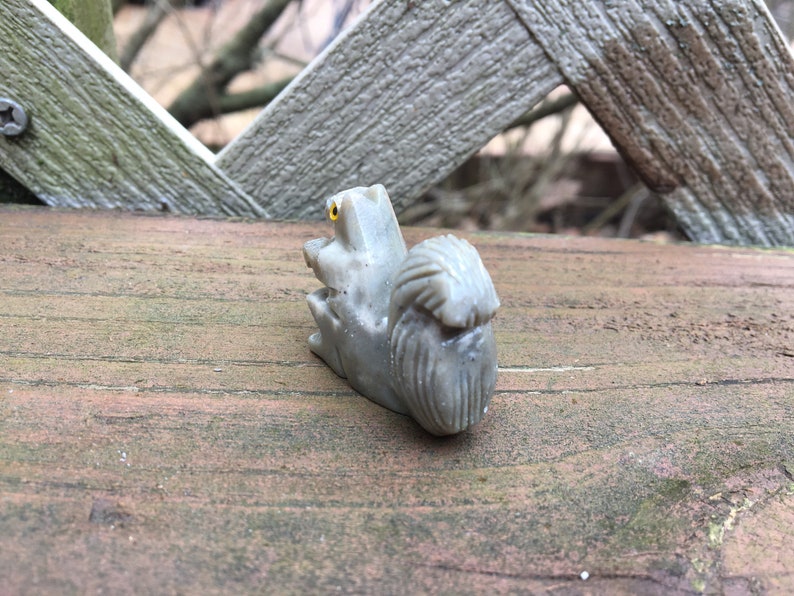 Carved Stone Squirrel Soapstone Totem Animal Spirit Animal - Etsy
