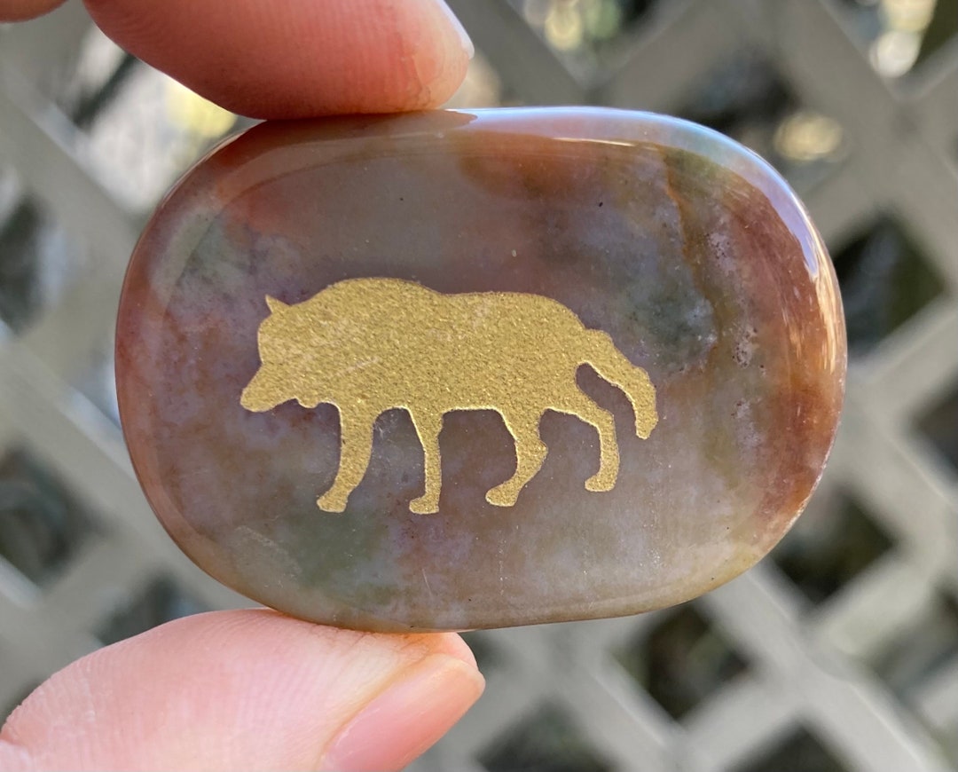 Pick Your Favorite Wolf Totem Stone, Spirit Animal Crystal Healing Gift ...