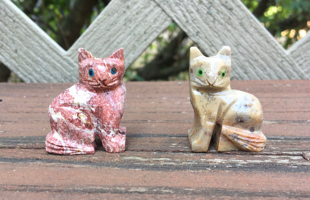 Pick Your Favorite Carved Cat, Soapstone Totem Animals, Spirit Animal ...