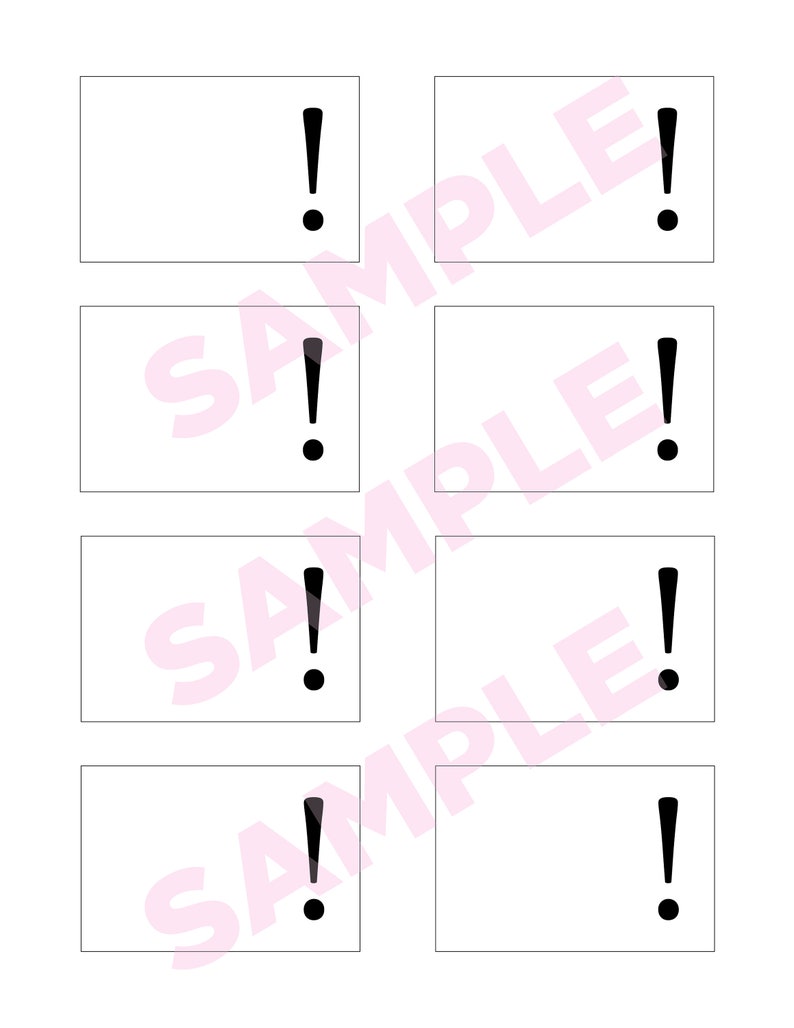 Exclamation Point Printable Gift Tags - Etsy