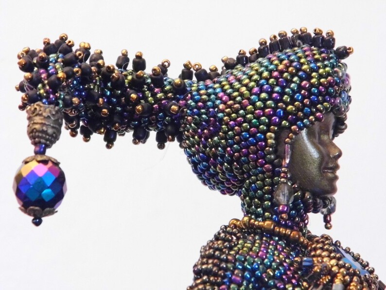 OOAK Art Doll / Beaded Art / Beaded Object / Mixed Media / Beadwork ...