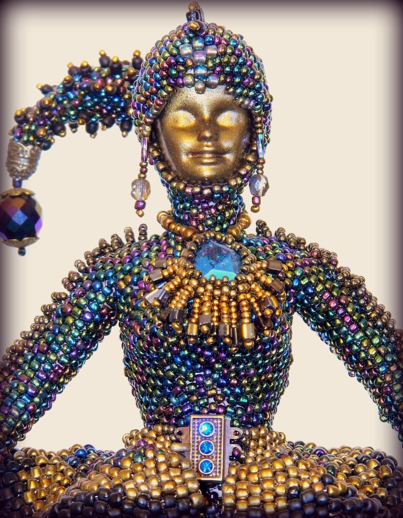 OOAK Art Doll / Beaded Art / Beaded Object / Mixed Media / Beadwork ...