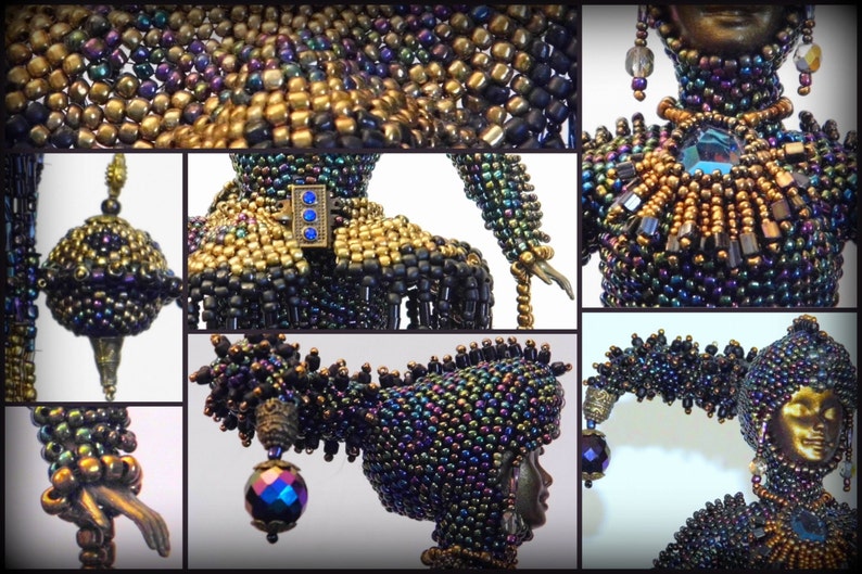 OOAK Art Doll / Beaded Art / Beaded Object / Mixed Media / Beadwork ...