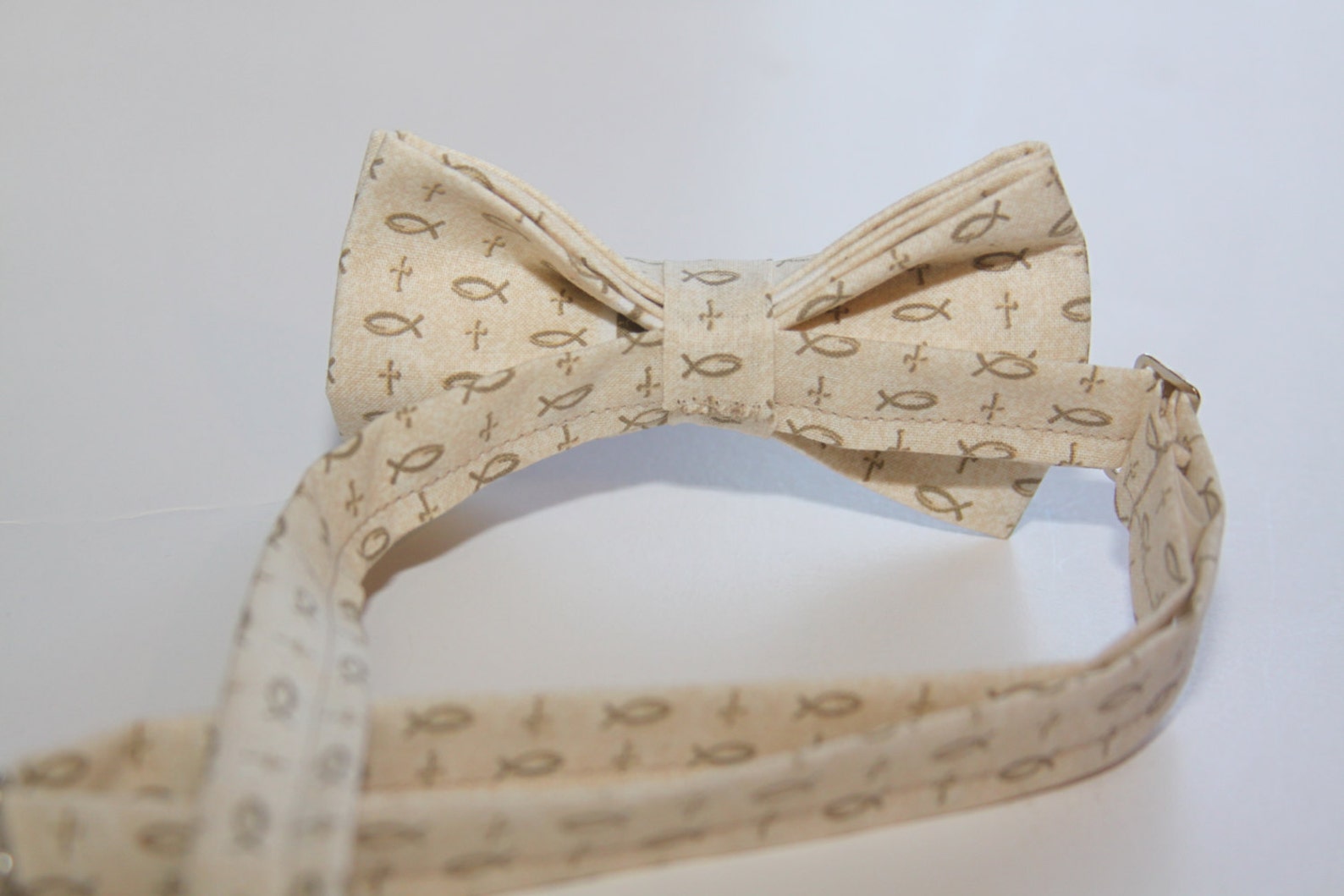 Religious Bowtie, Pre Tied Bowtie, Christian Tie, Fish and Cross Tie ...