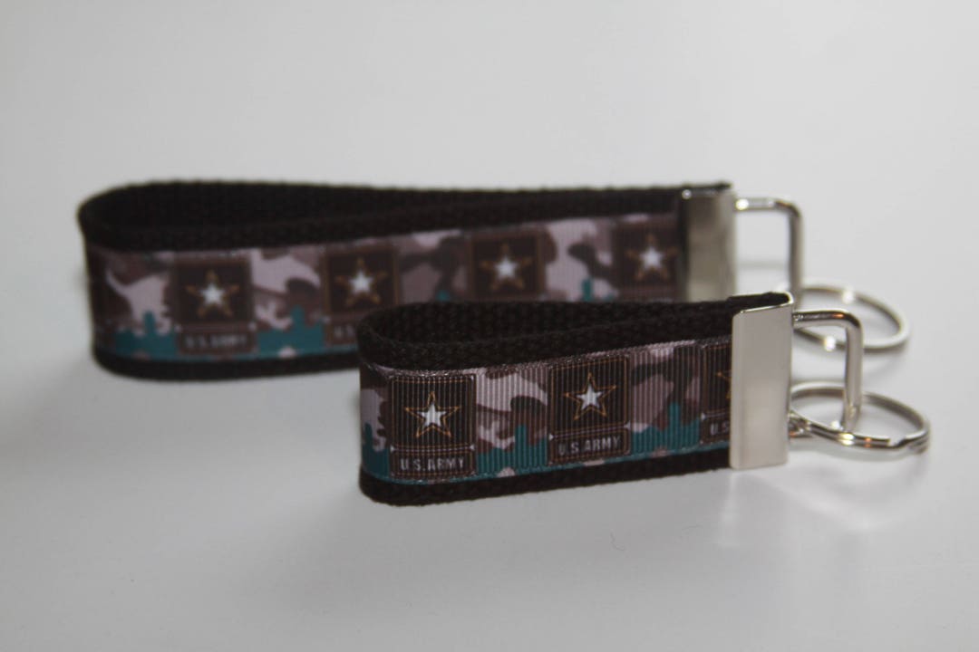 US Army Key Chain, Key Chain With Army Camo Ribbon, Novelty Gift ...