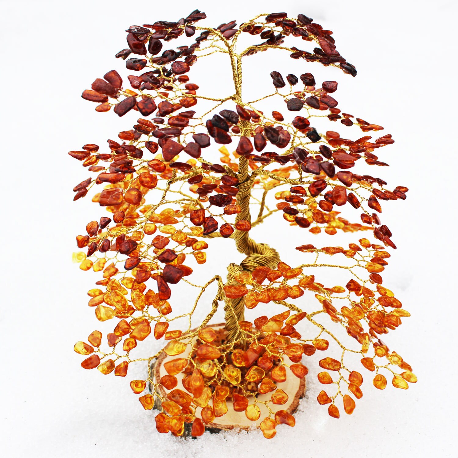 Impressive Large Amber Tree 630 amber leaves mounted on | Etsy