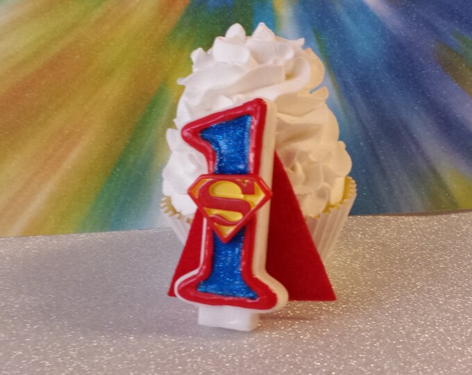 Superman Birthday Candle, Keepsake Candle, Anniversary Candle, Custom ...