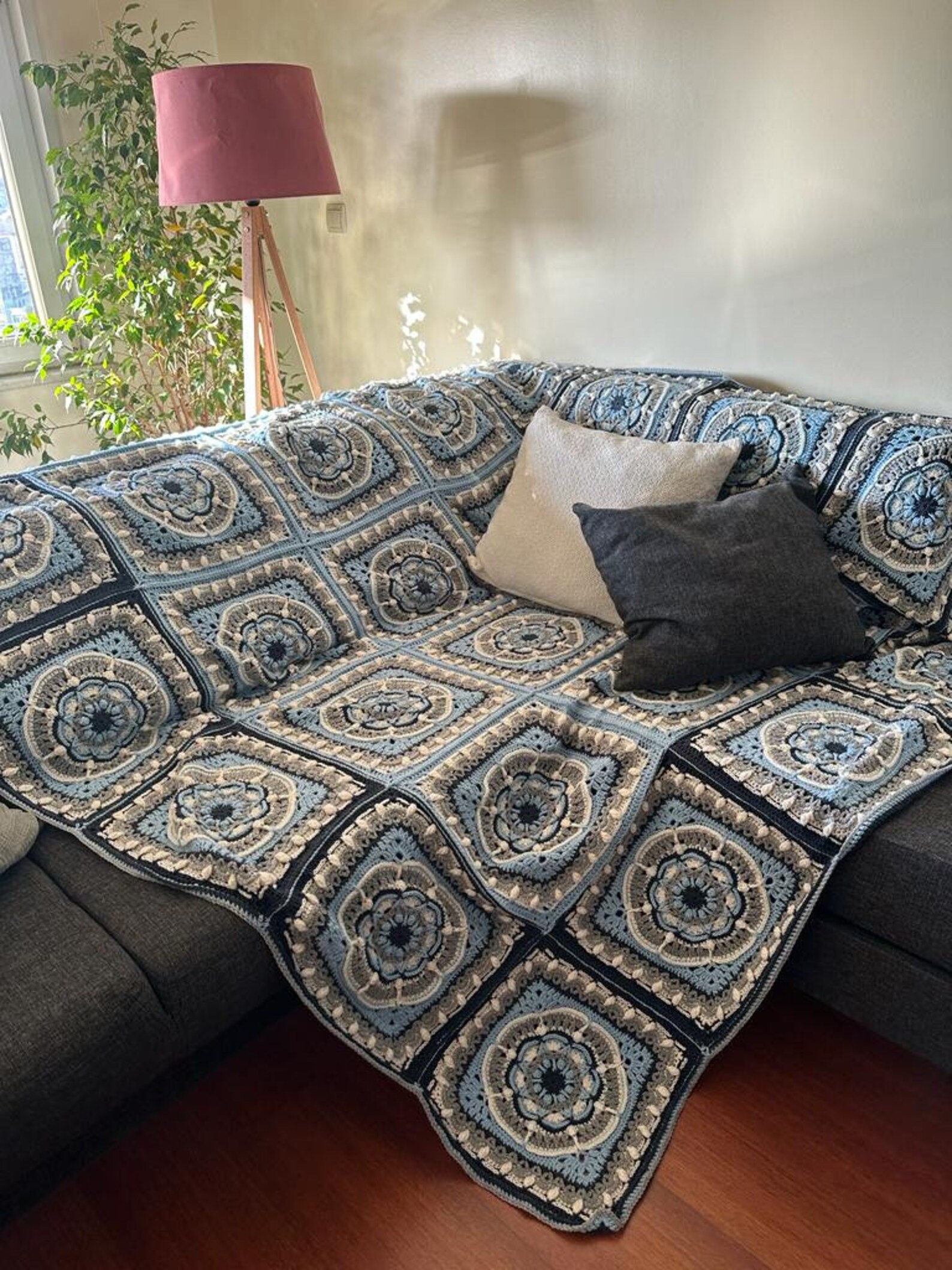 King Size Afghans Blanket, Granny Square Crochet, Luxurious Soft Cosy ...
