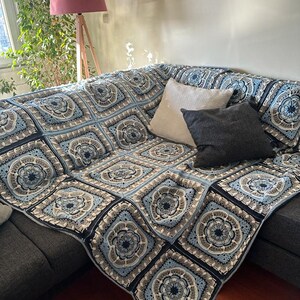 King Size Afghans Blanket, Granny Square Crochet, Luxurious Soft Cosy ...