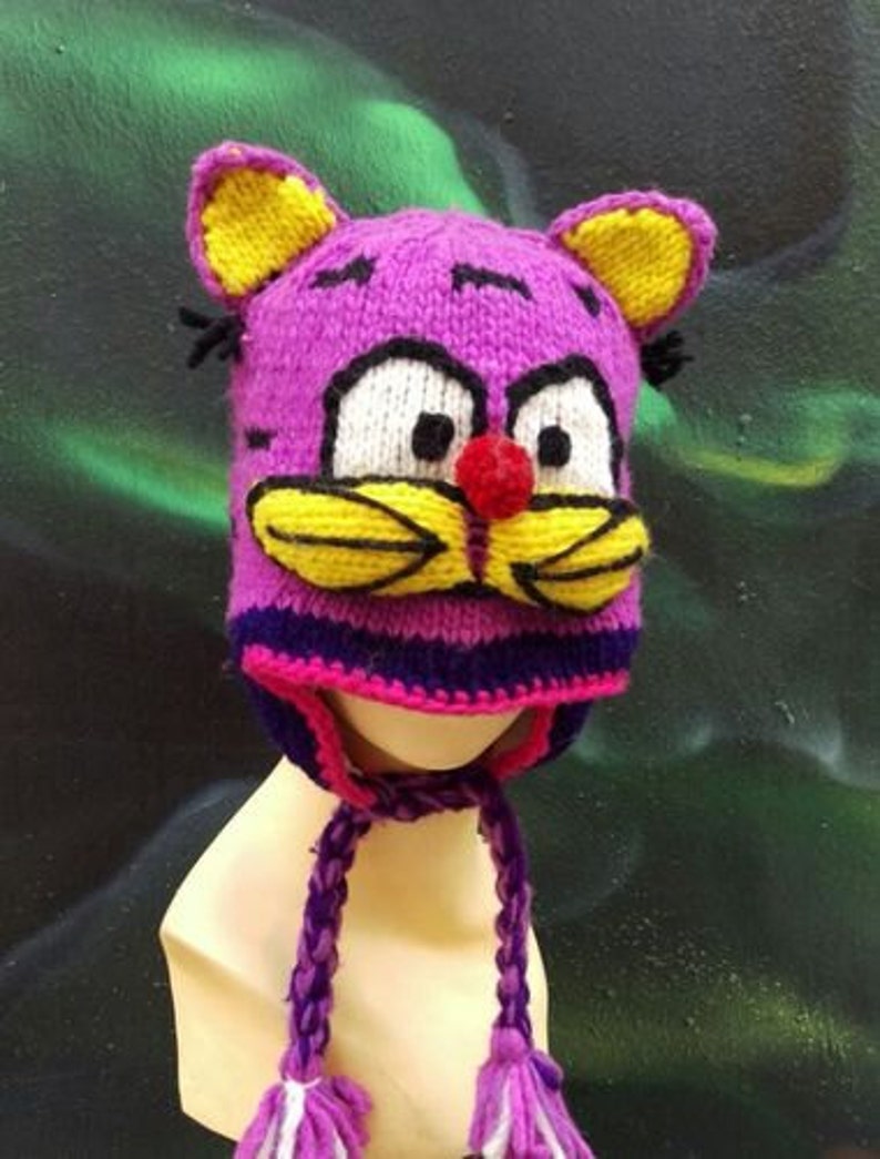 Tiger Hut Tier Mütze stricken Katzenmütze süße Mütze Hut | Etsy