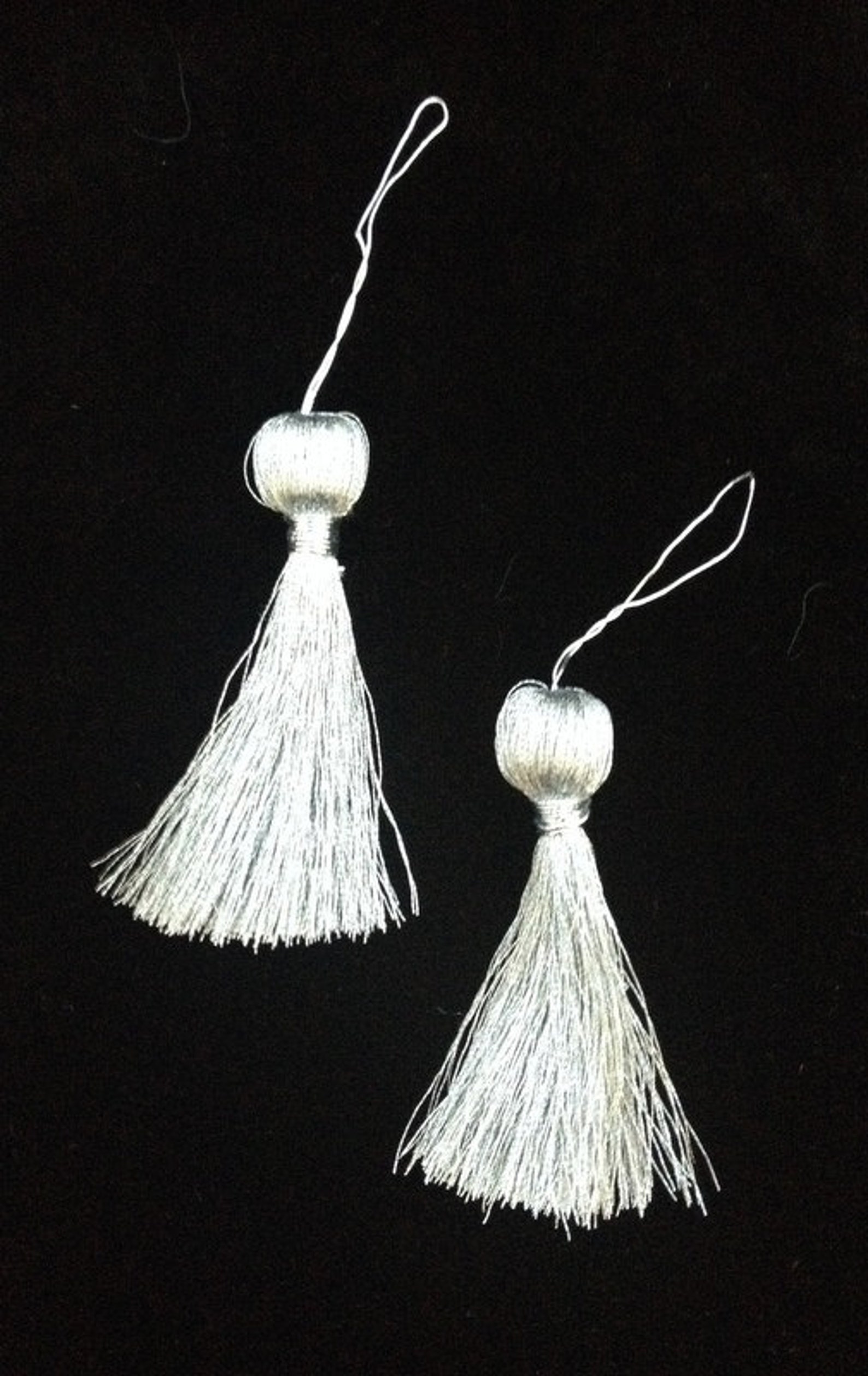 Metallic Silver Tassel Metallic Color Short Tassel Art Etsy Singapore