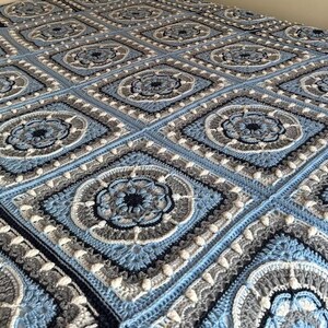 King Size Afghans Blanket, Granny Square Crochet, Luxurious Soft Cosy ...
