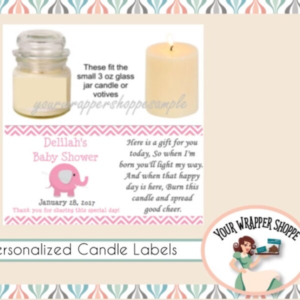 Chevron Labels - Etsy