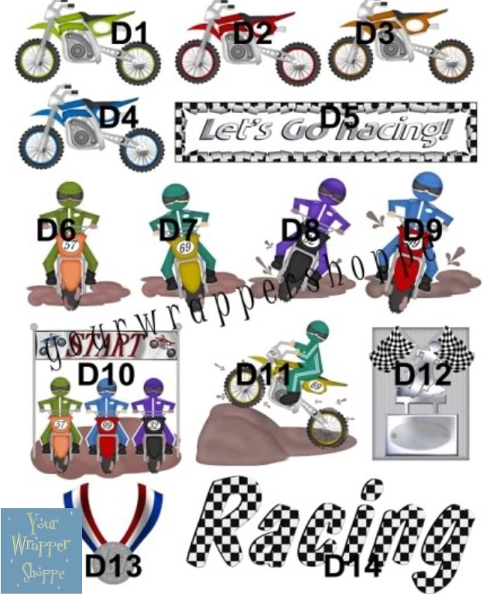 Dirt Bike Quad Water Bottle Labels Personalized Party Favors - Etsy
