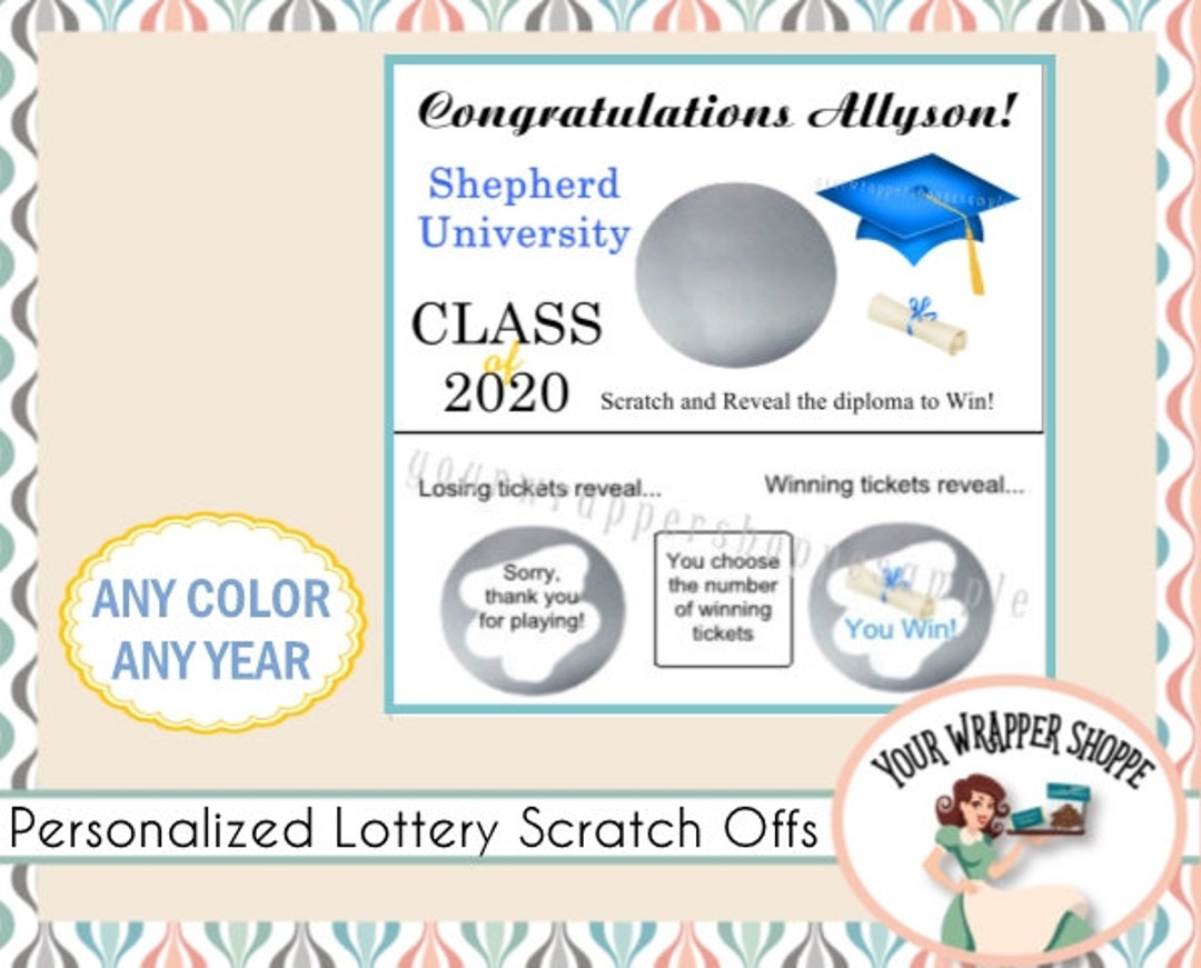 Personalized Custom Graduation Scratch off Lottery Style Tickets Party ...