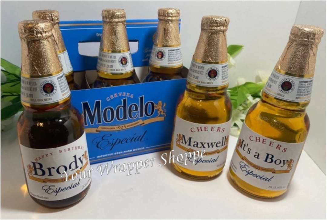 Custom Modelo Inspired Beer Labels ~ Perfect for Mother's Day ~ Printed ...