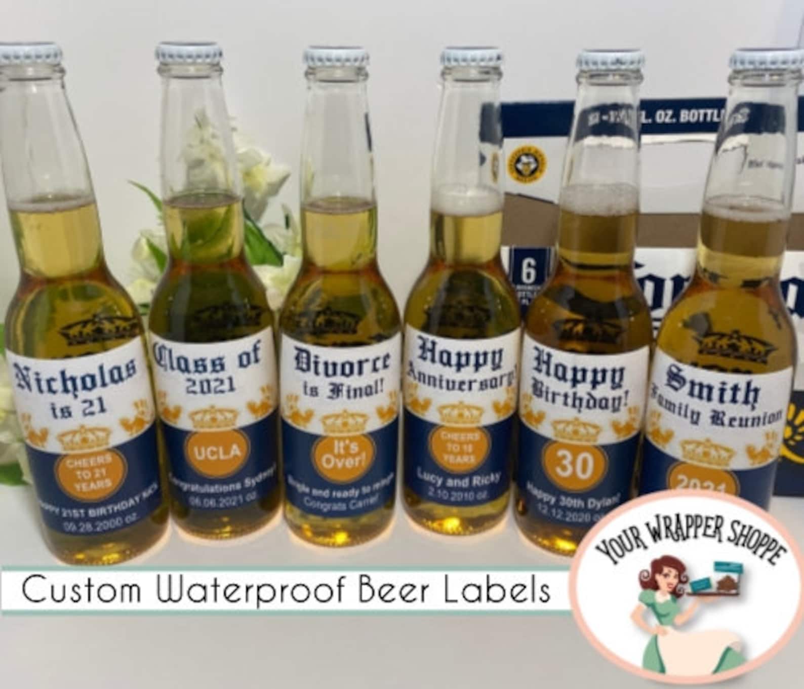 Custom Corona Beer Carrier Box Label ~ FREE SHIPPING! - Etsy