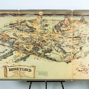 Extremely Rare 1955 Disneyland Vintage Concept Art Remastered Print ...