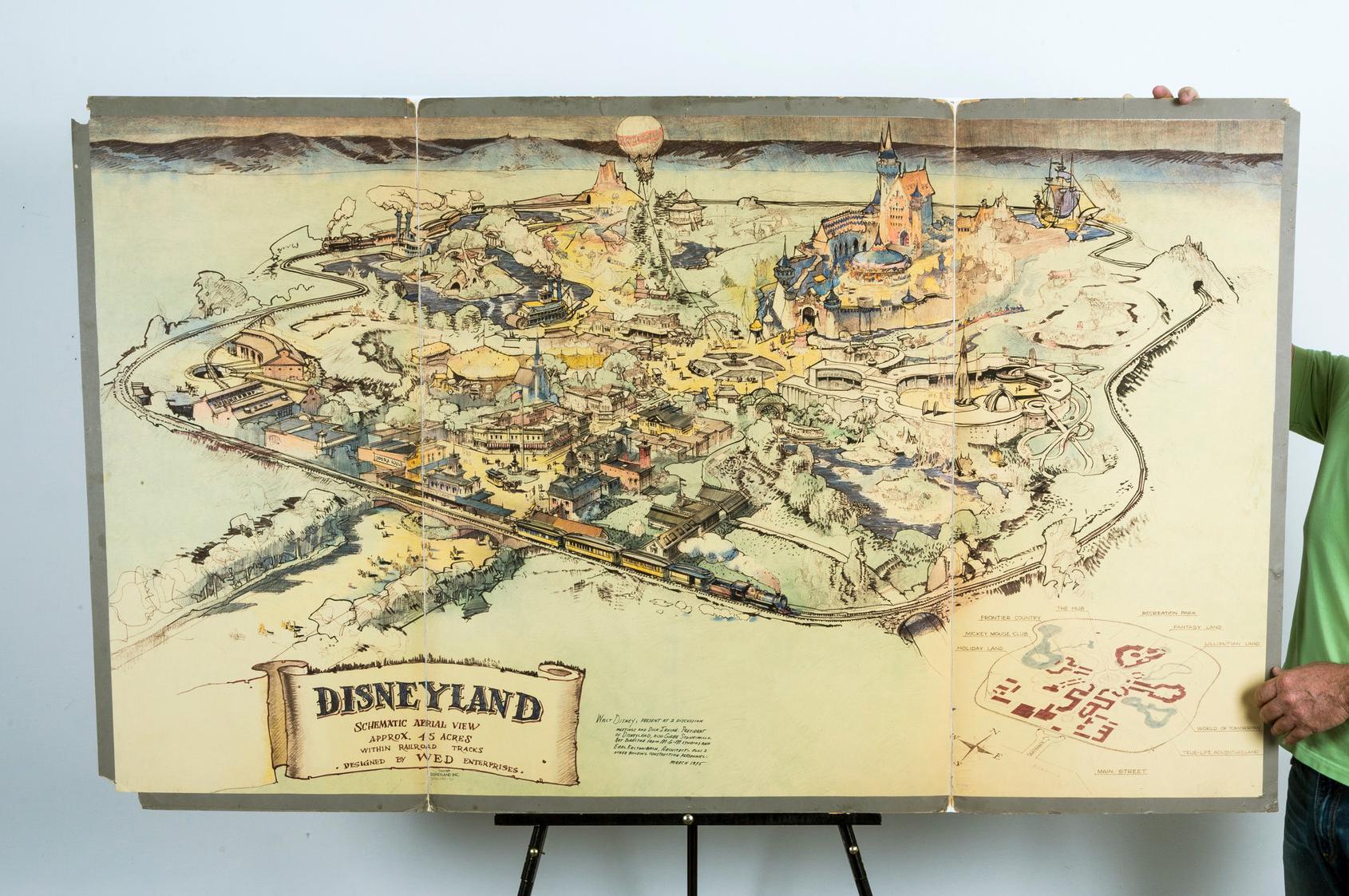 Extremely Rare 1955 Disneyland Vintage Concept Art Remastered Print ...