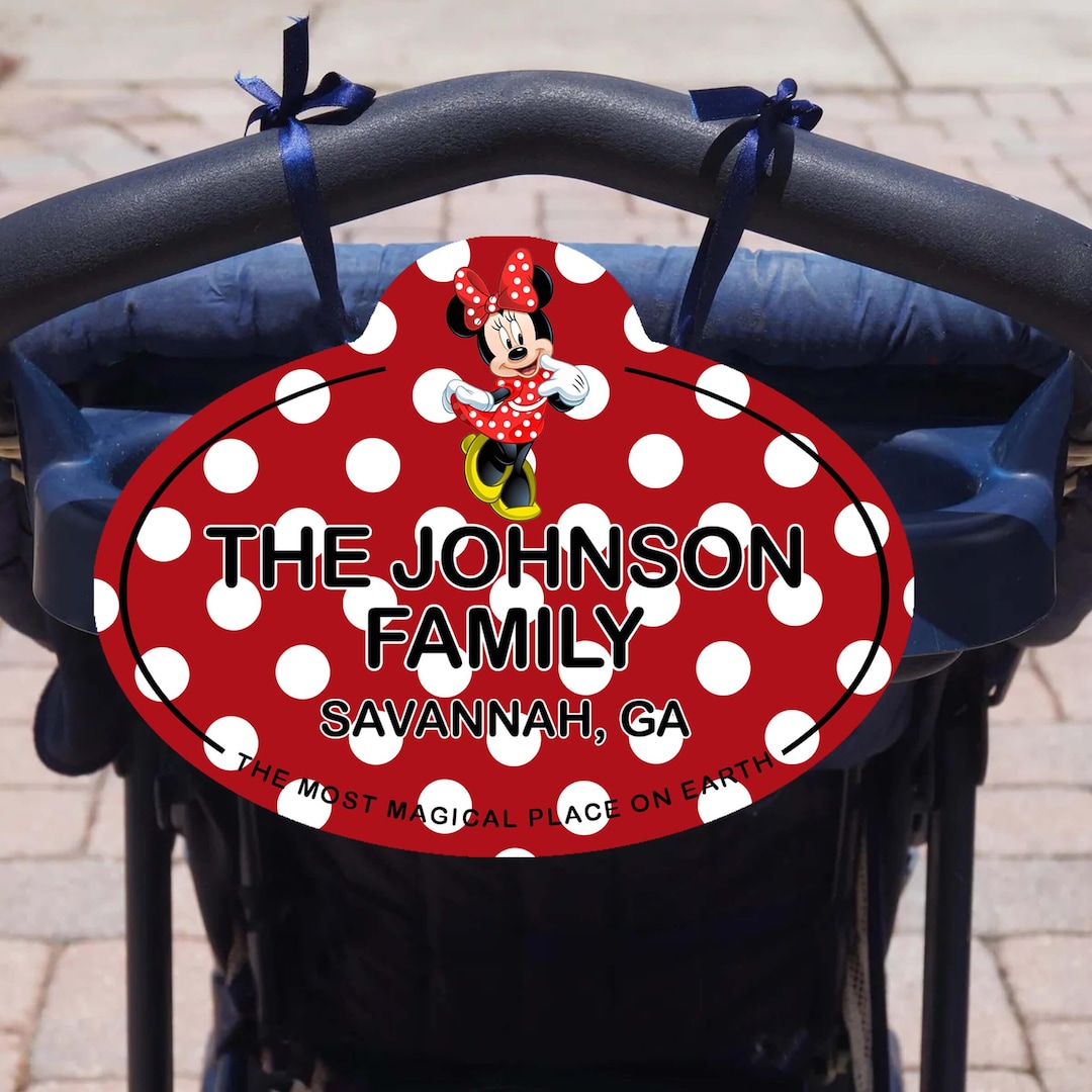 Custom Disney Stroller Tag Luggage Scooter Name Tag - Personalized ...