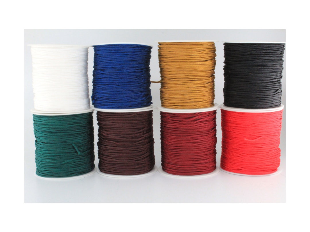 100m 2mm Nylon Rope Cord Large Spool Roll Knotting Braided Rattail ...