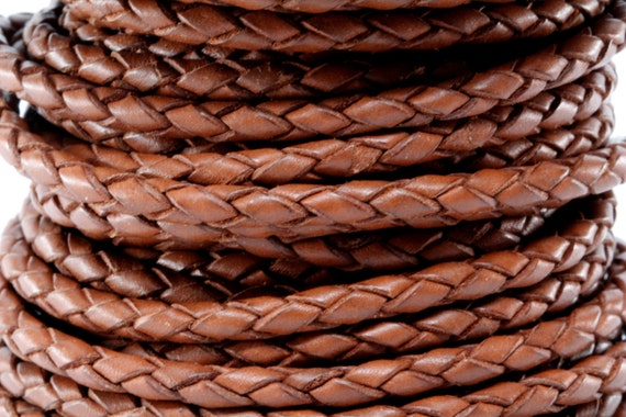 1 Yard / 3 Feet of 3MM Brown Braided Round Bolo Genuine - Etsy