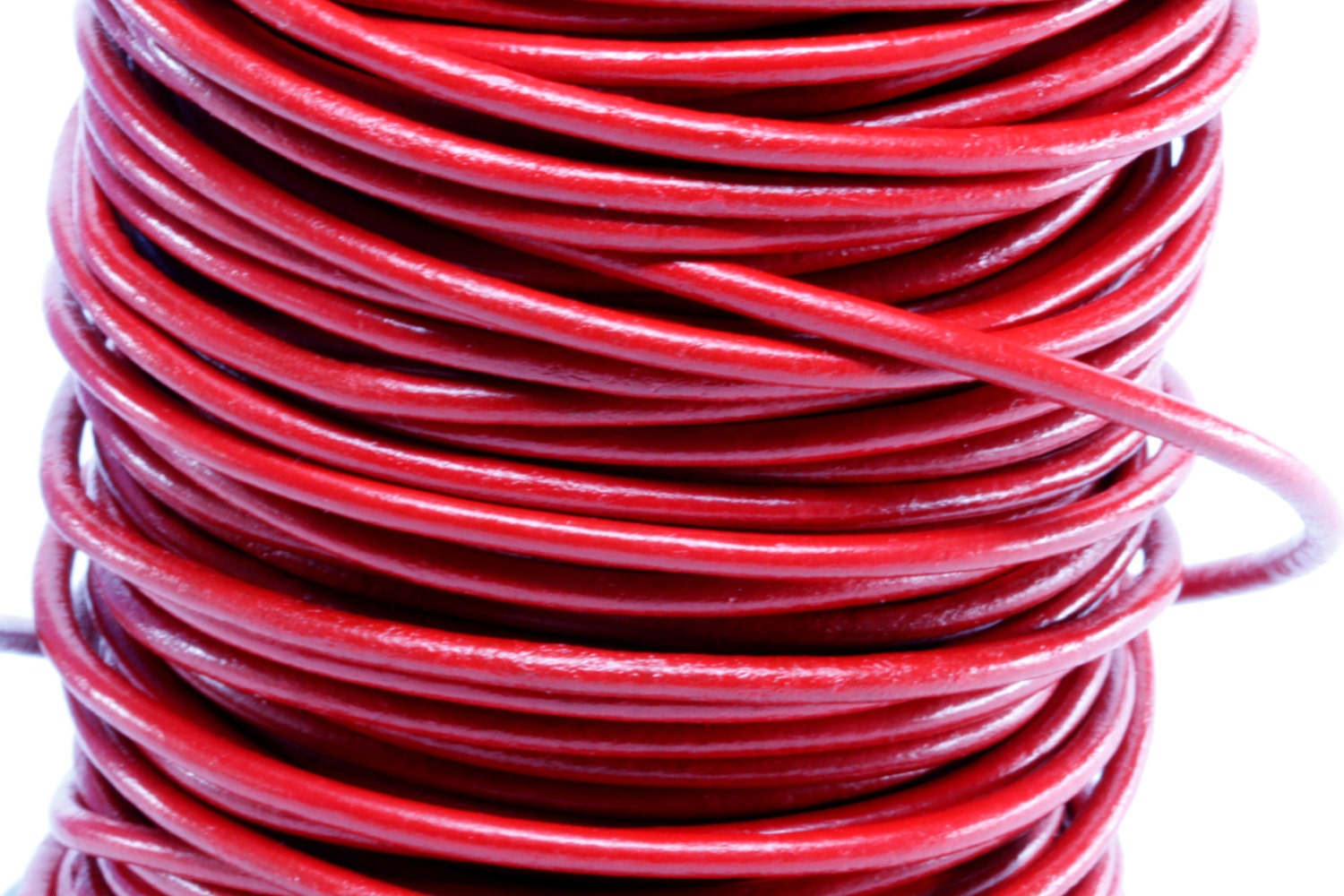 10 Meters of 3MM Red Round Genuine Leather Cord Lace (10 Yards) (10m ...