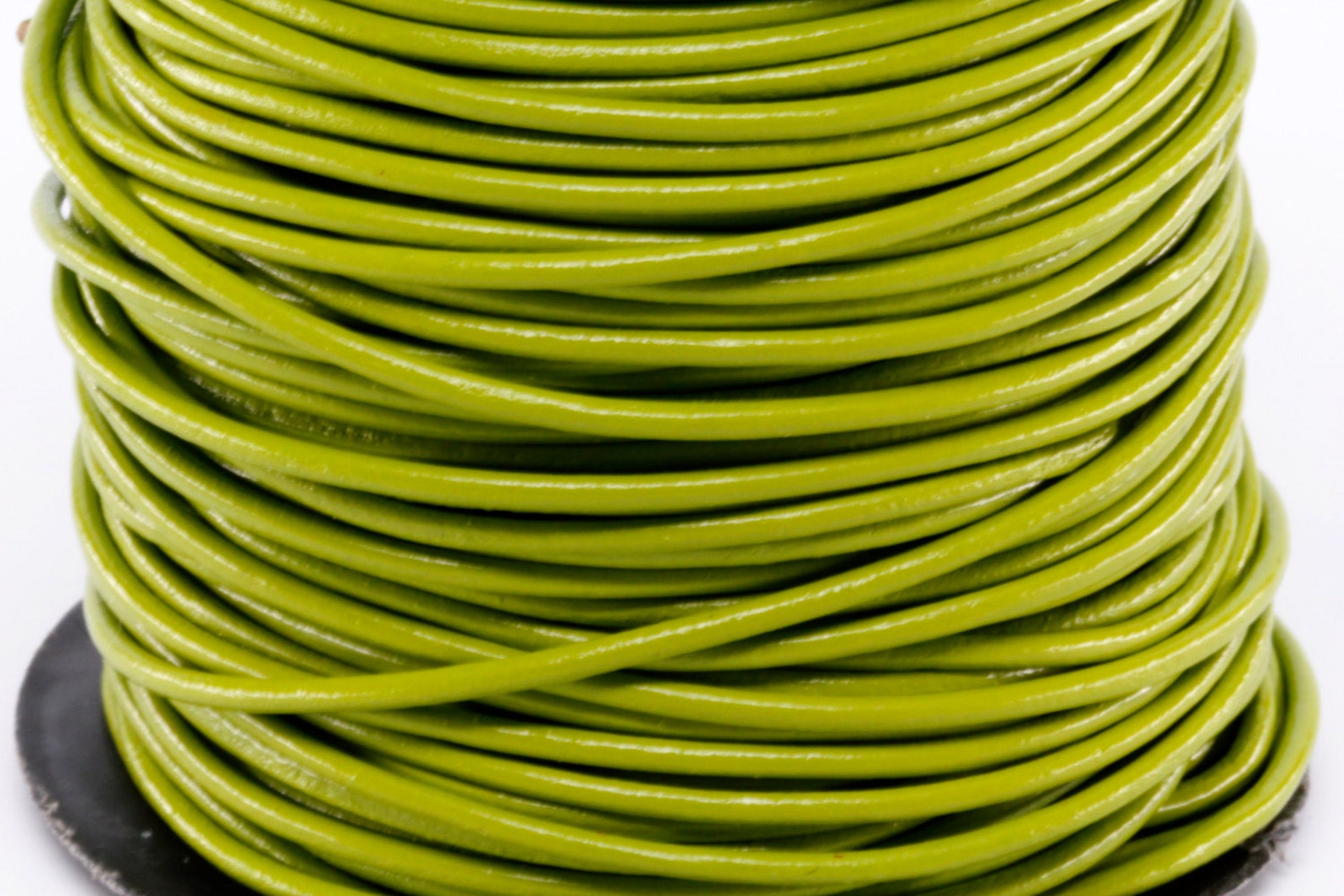 1 Yard // 3 Feet of 2MM Seaweed Green Round Genuine Leather Cord - Etsy