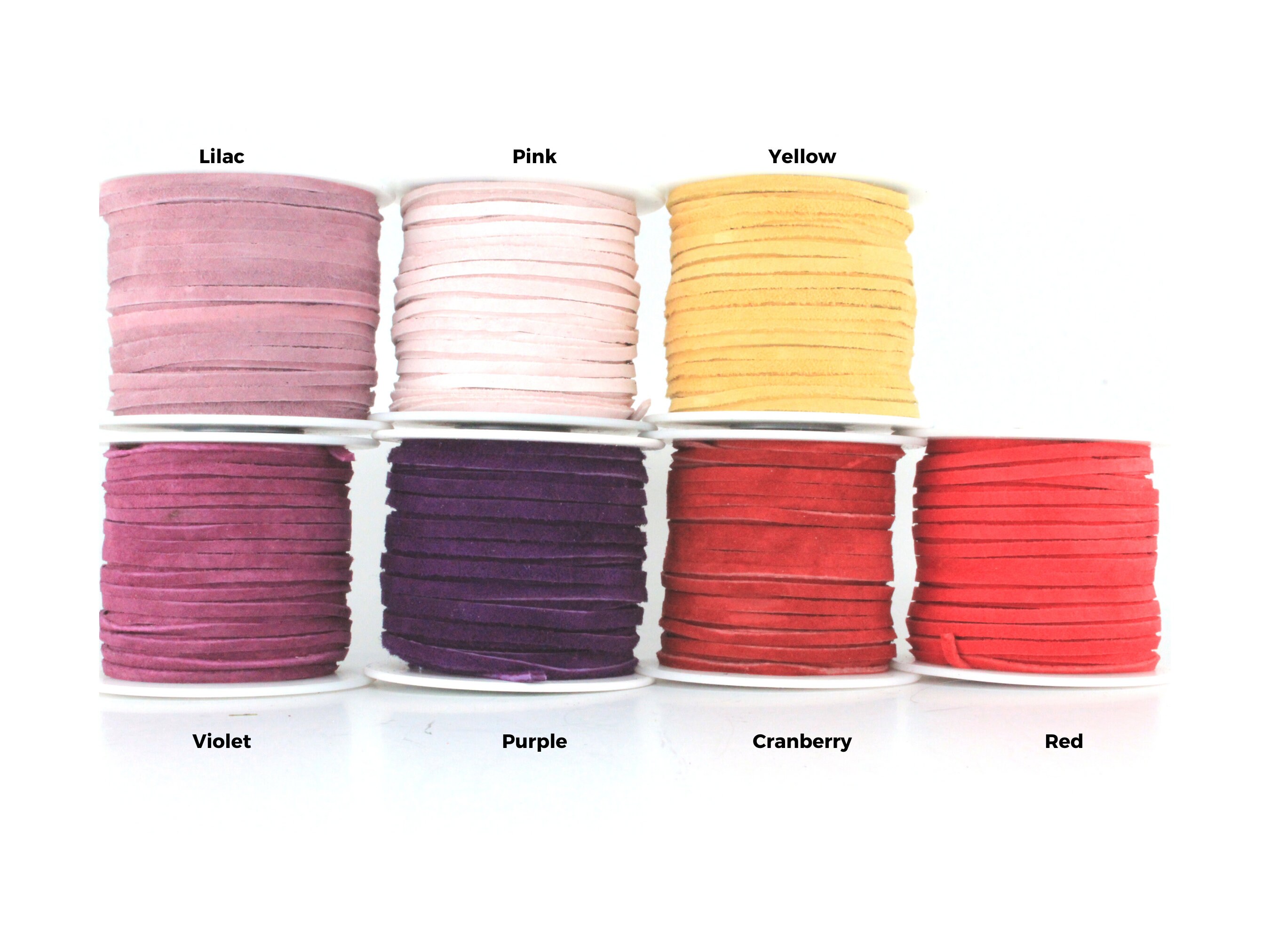 3MM Genuine Suede Lace Leather Cord by the Yard or Spool 20+ Colors and ...