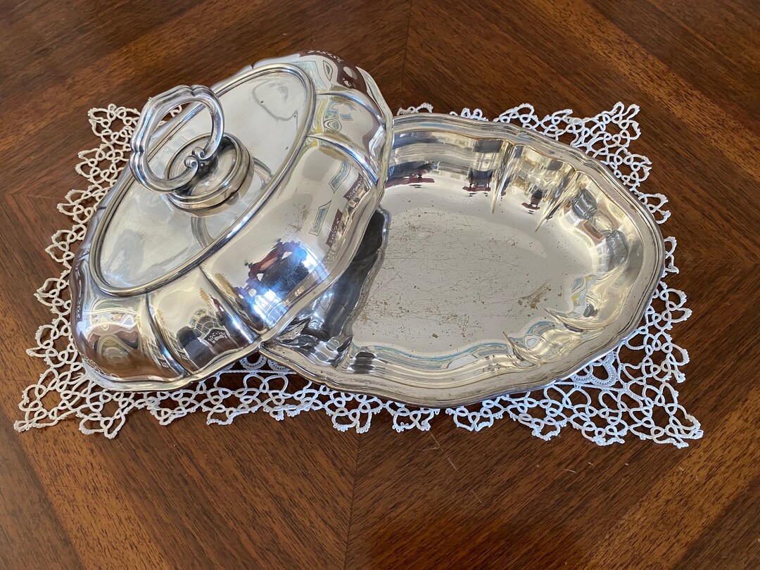 Vintage Food Bowl-vegetable Dish, Nickel Silver, Quist Brand, Classic ...