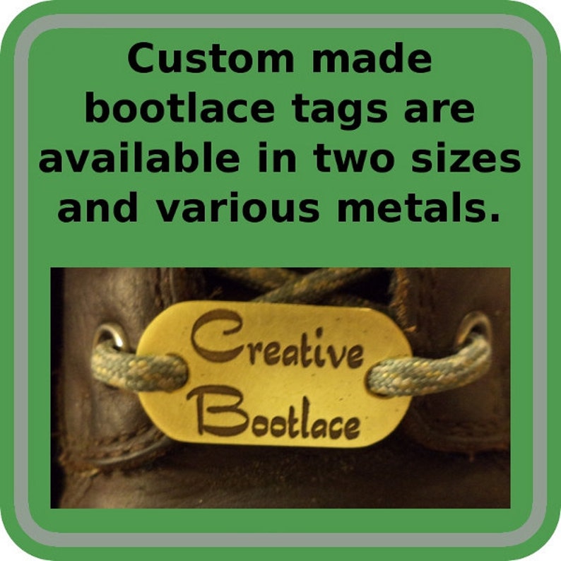 Custom Made Bootlace or Shoelace Tag - Etsy